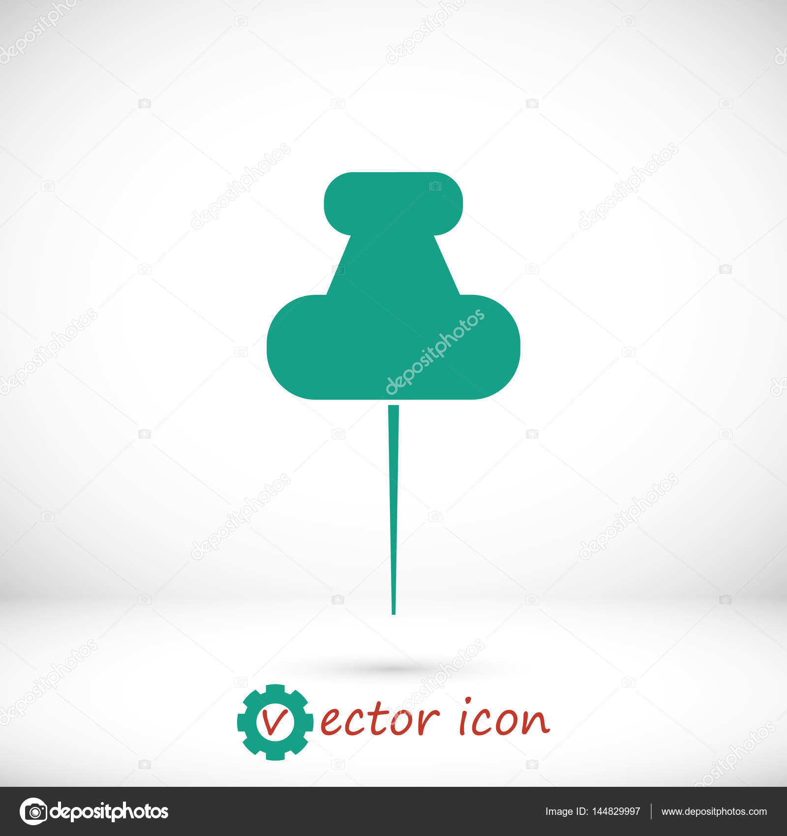 Green pushpins icon Stock Vector Image by ©SimVA #144829997