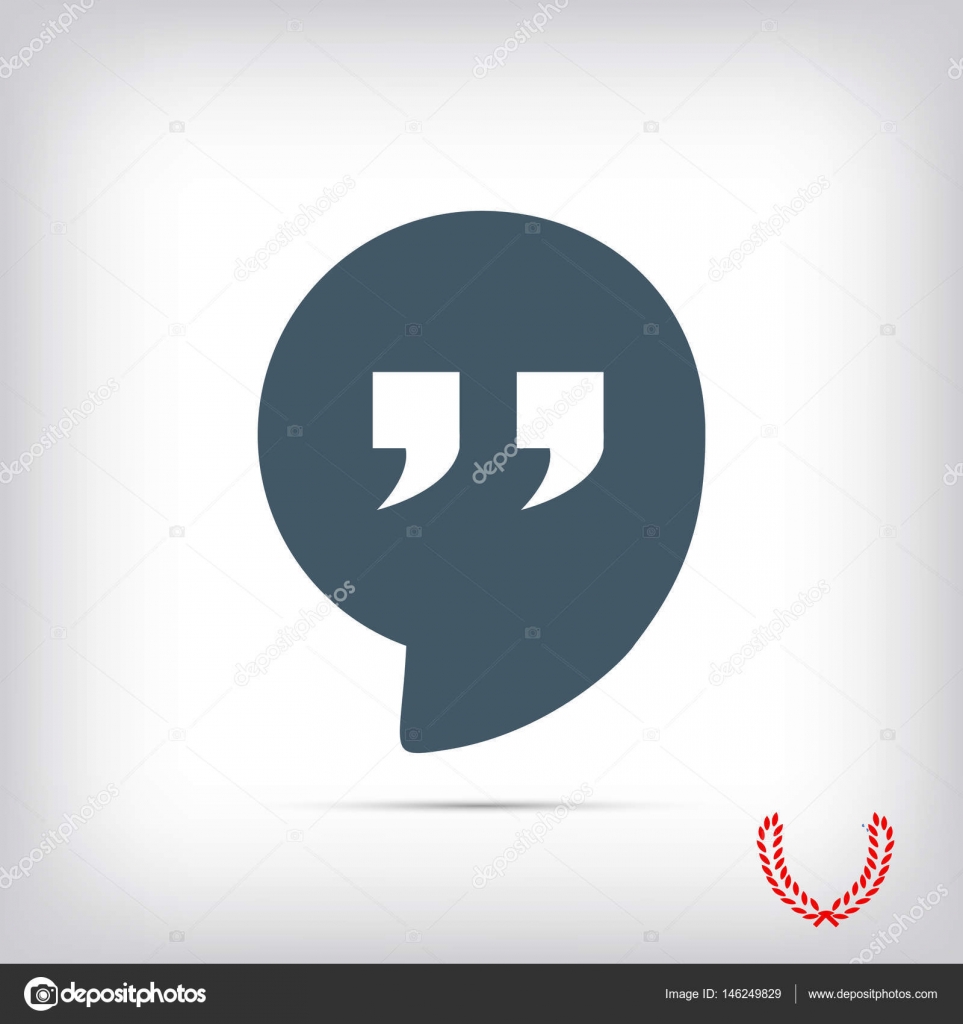 Illustration of quote icon — Stock Vector © SimVA #146249829