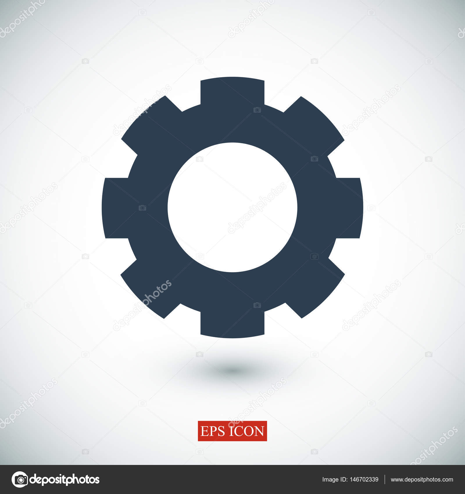 Gear vector icon Stock Vector by ©SimVA 146702339