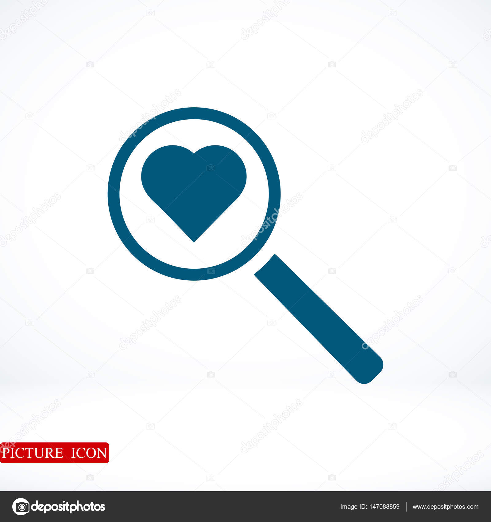 Heart search icon Stock Vector Image by ©SimVA #147088859