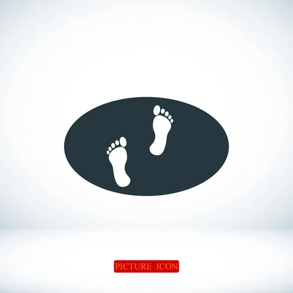 White footprints icon Stock Vector by ©SimVA 144841693