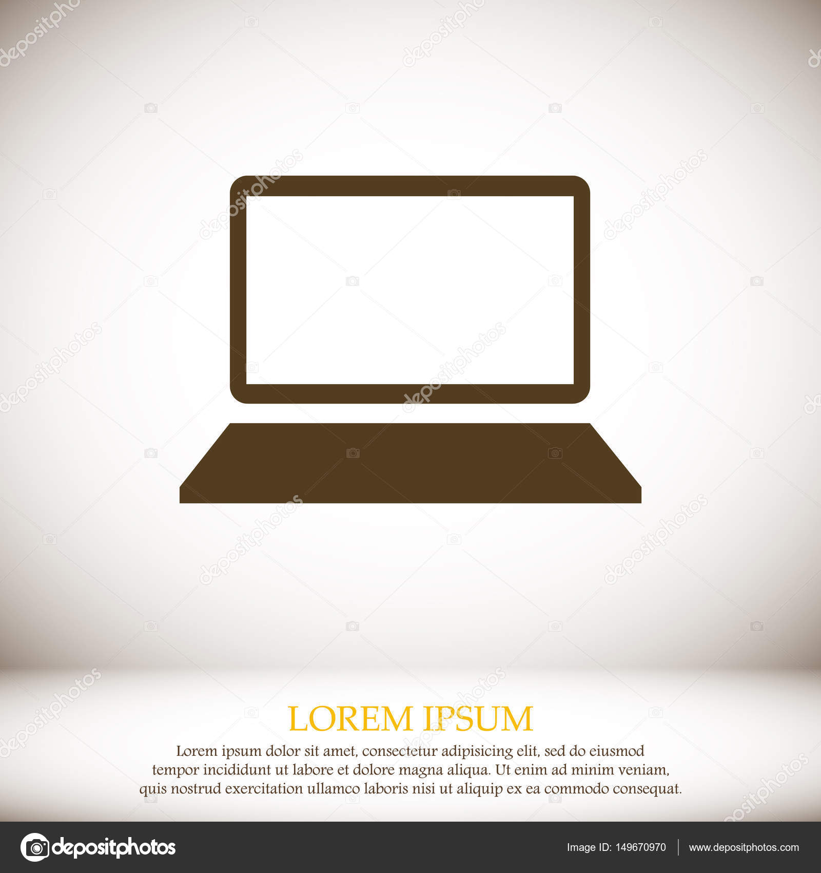 Computer simple icon Stock Vector by ©SimVA 149670970