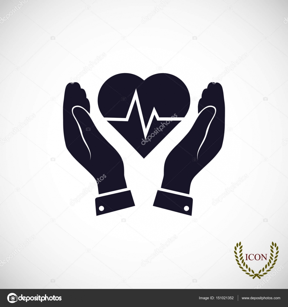 Corazón en las manos icono Vector de stock #151021352 de ©SimVA