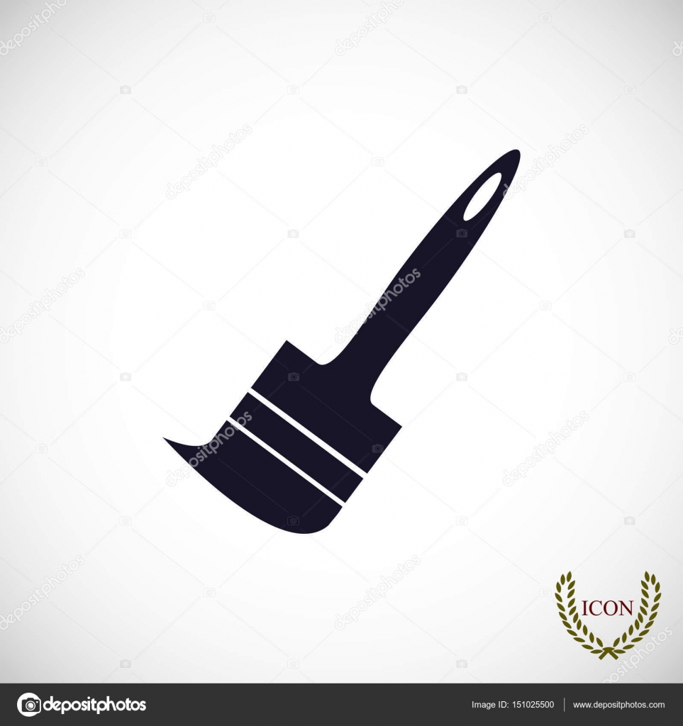 Paint brush icon — Stock Vector © SimVA #151025500