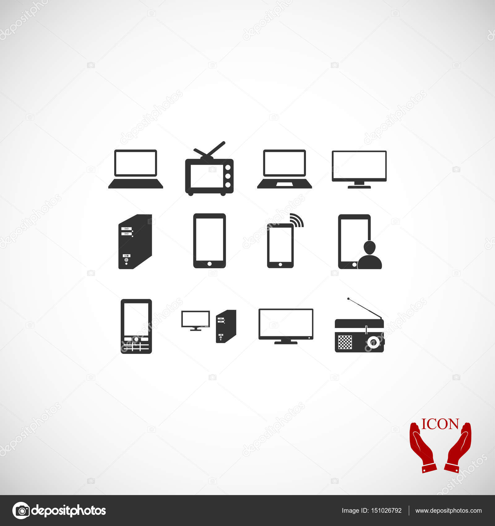 Communication device icons Stock Vector Image by ©SimVA #151026792