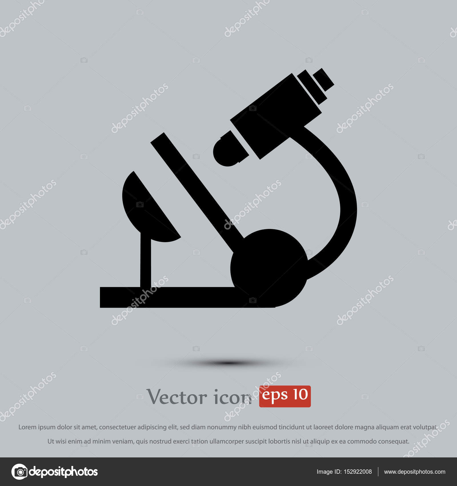 Microscope flat icon Stock Vector by ©SimVA 152922008