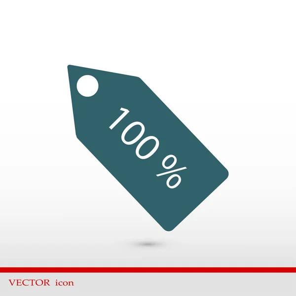 100% tag icon Stock Vector Image by ©SimVA #116961106