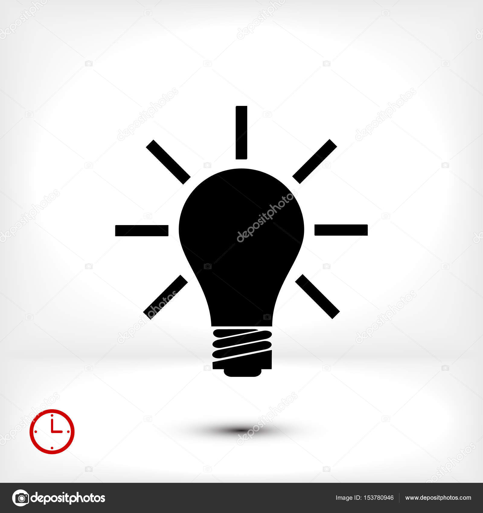 Simple light bulb icon Stock Vector Image by ©SimVA #153780946