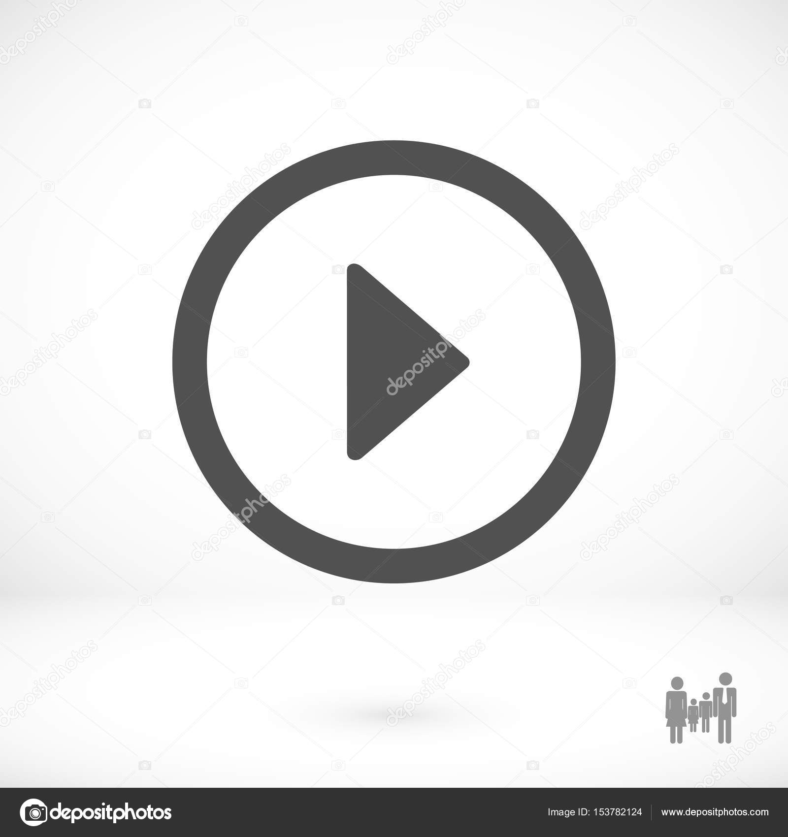 Play button of media player Stock Vector Image by ©SimVA #153782124