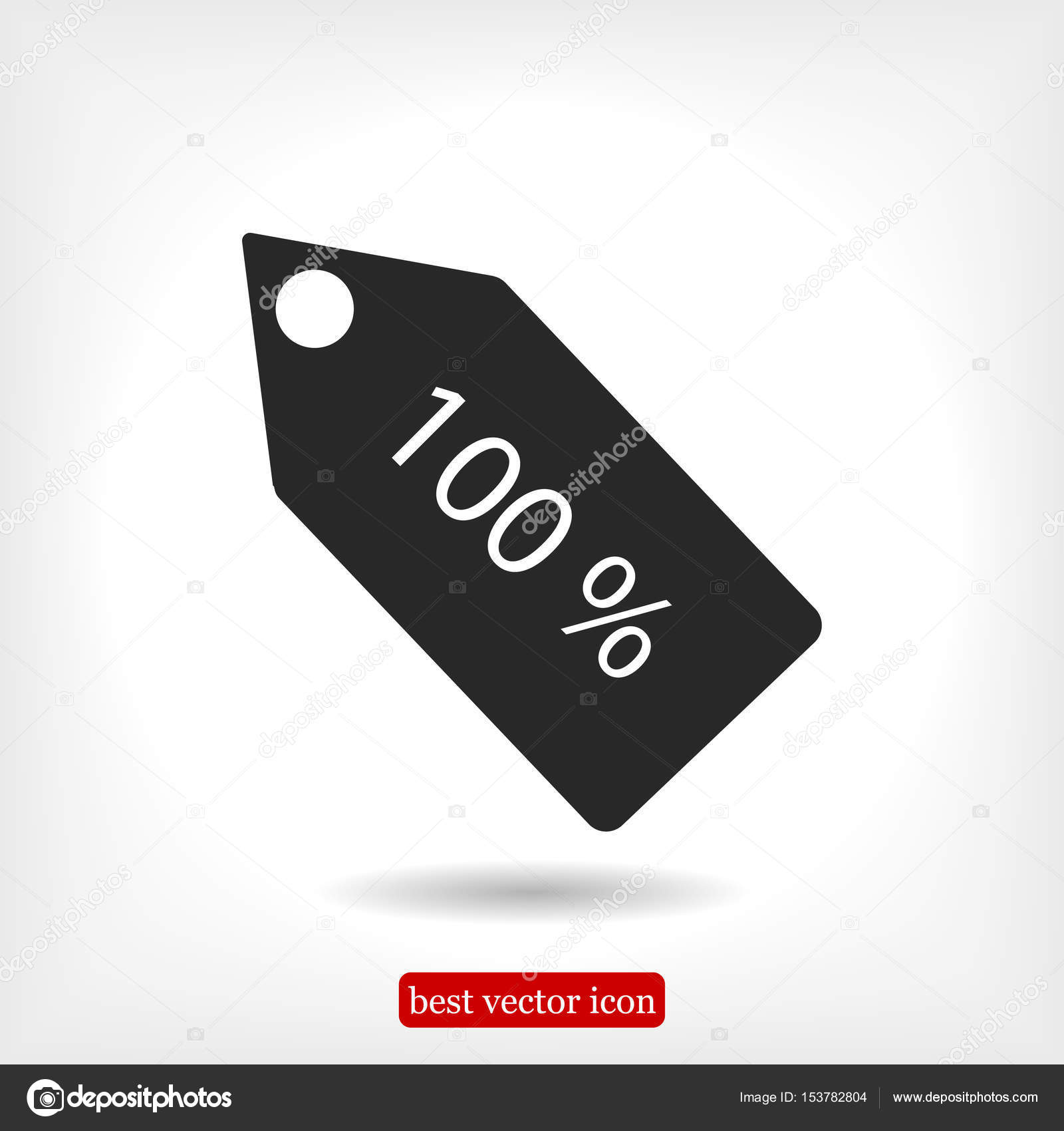 100% tag icon Stock Vector by ©SimVA 153782804