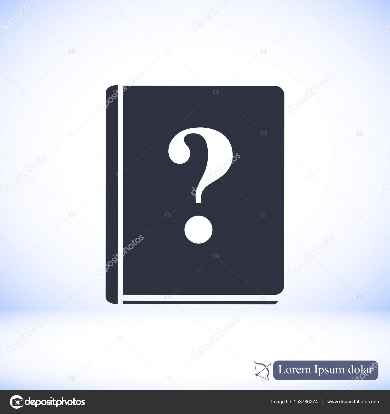 Book and a question mark icon Stock Vector by ©SimVA 153786274