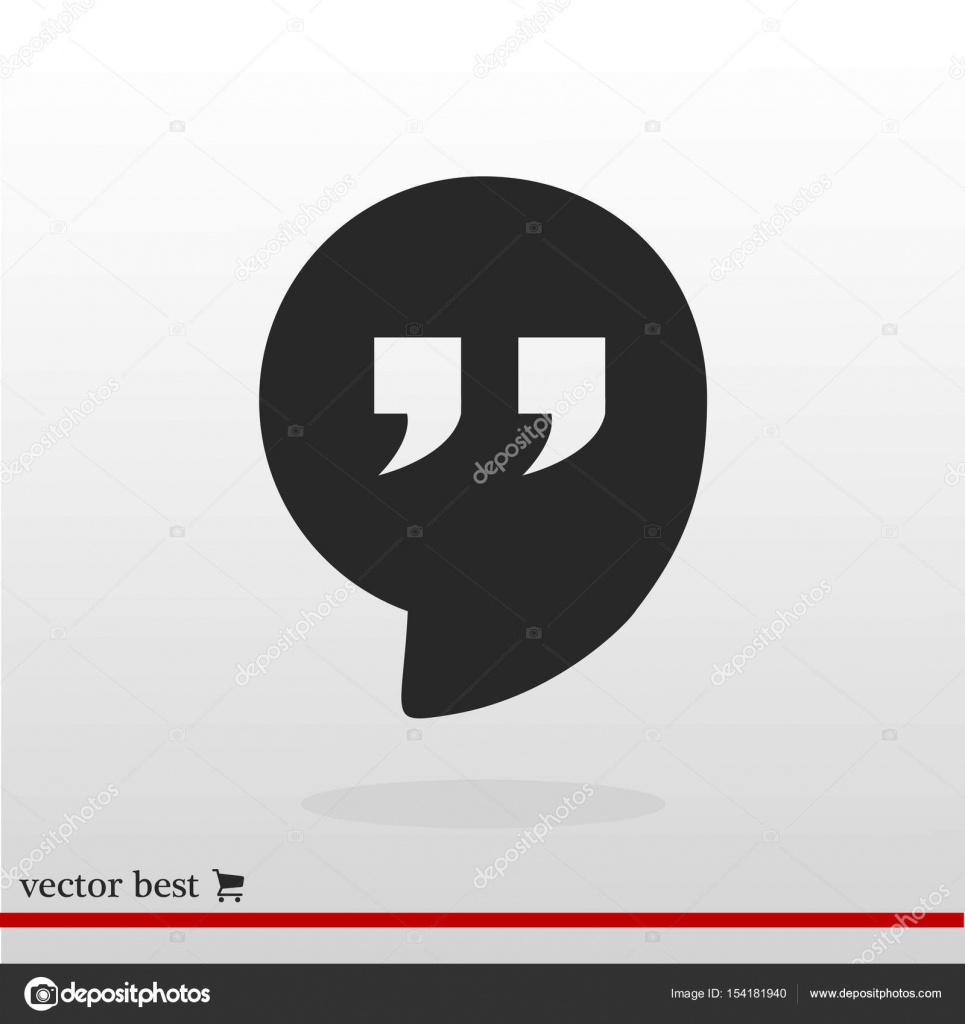 Quote sign icon Stock Vector by ©SimVA #154181940
