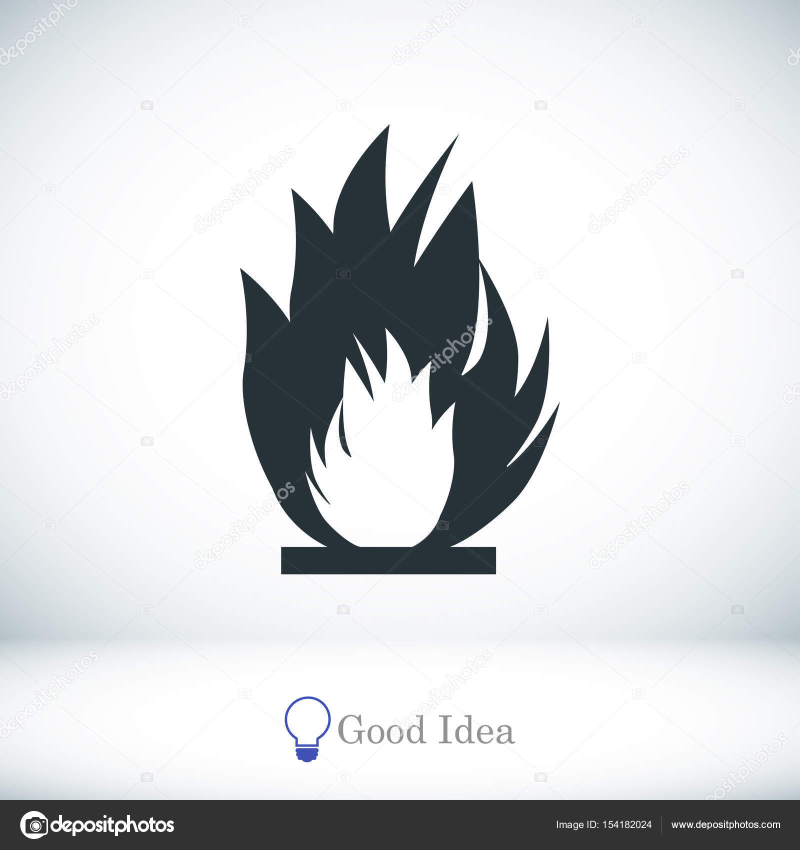 Burning Fire icono Vector de stock #154182024 de ©SimVA