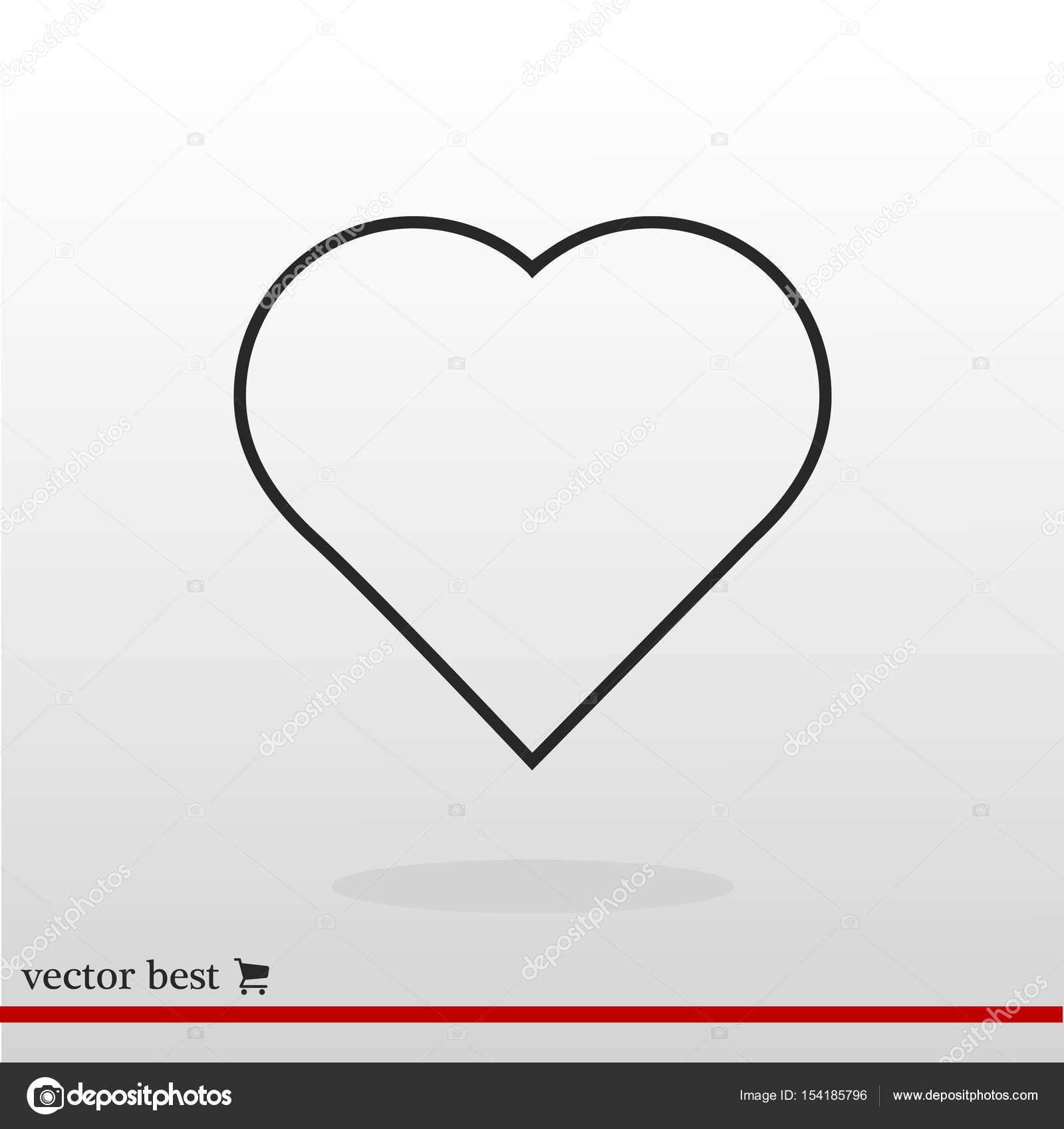 Heart sign icon Stock Vector Image by ©SimVA #154185796