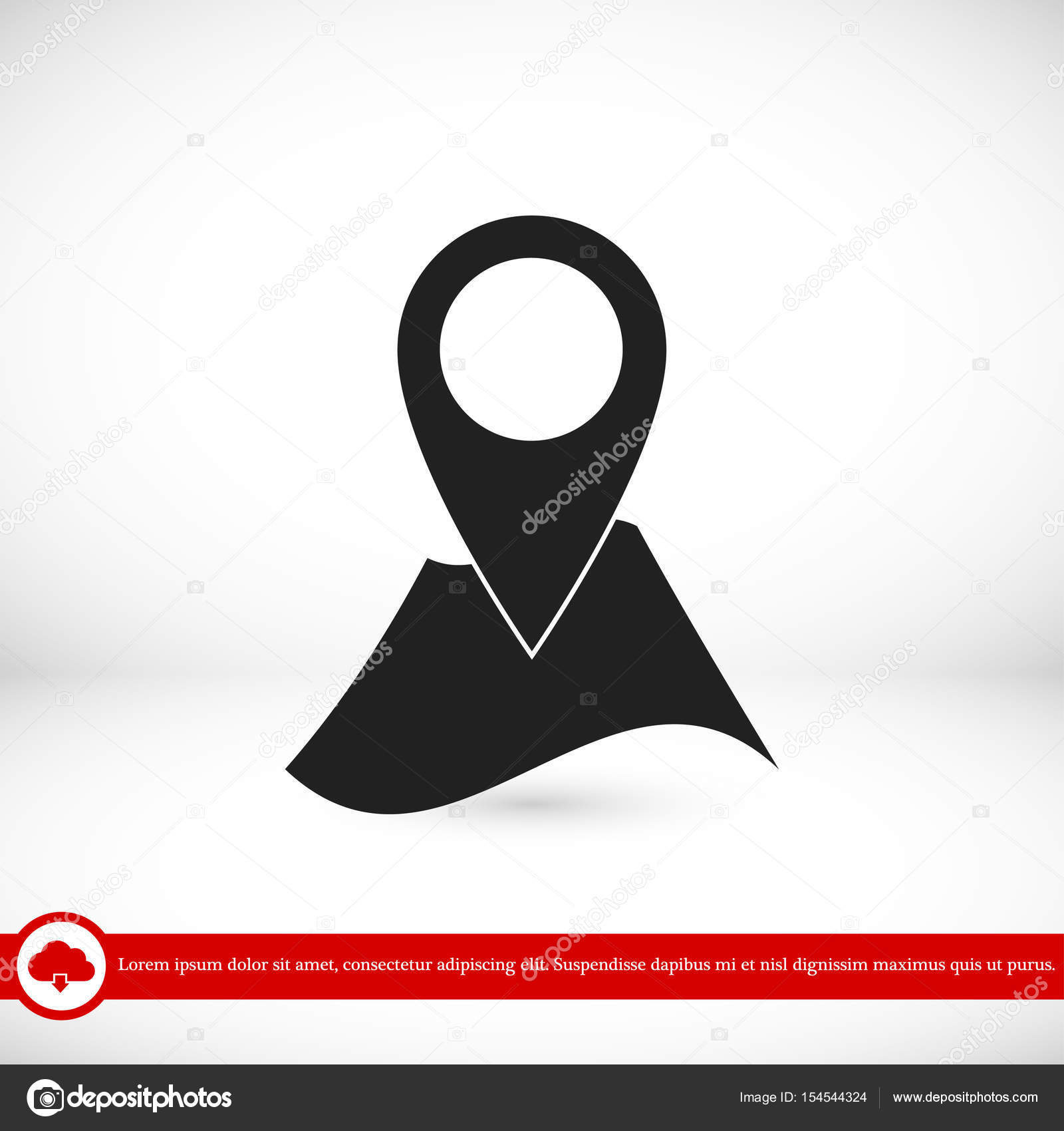 Pin on map icon Stock Vector by ©SimVA 154544324
