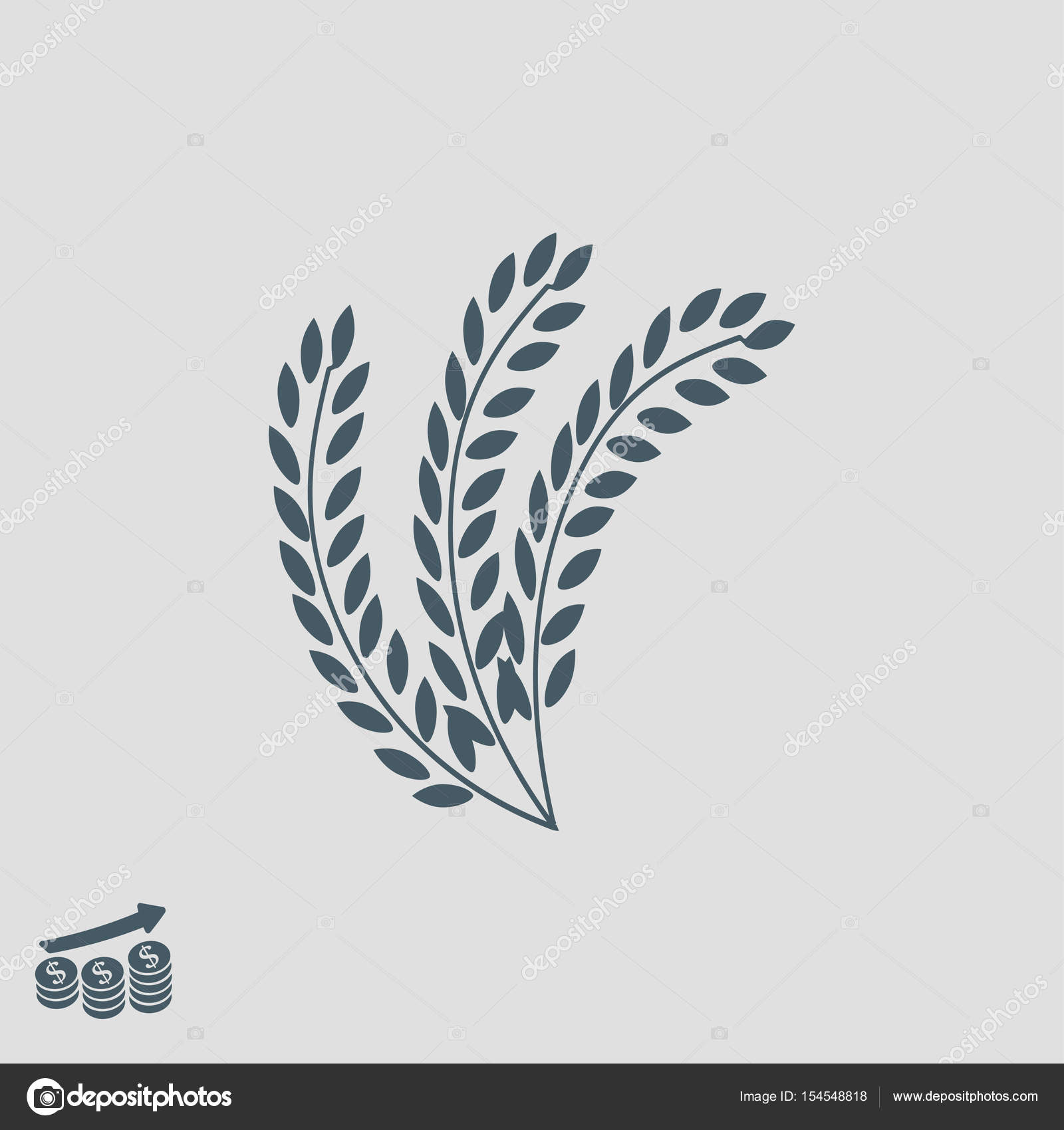 Wheat sign icon Stock Vector by ©SimVA 154548818