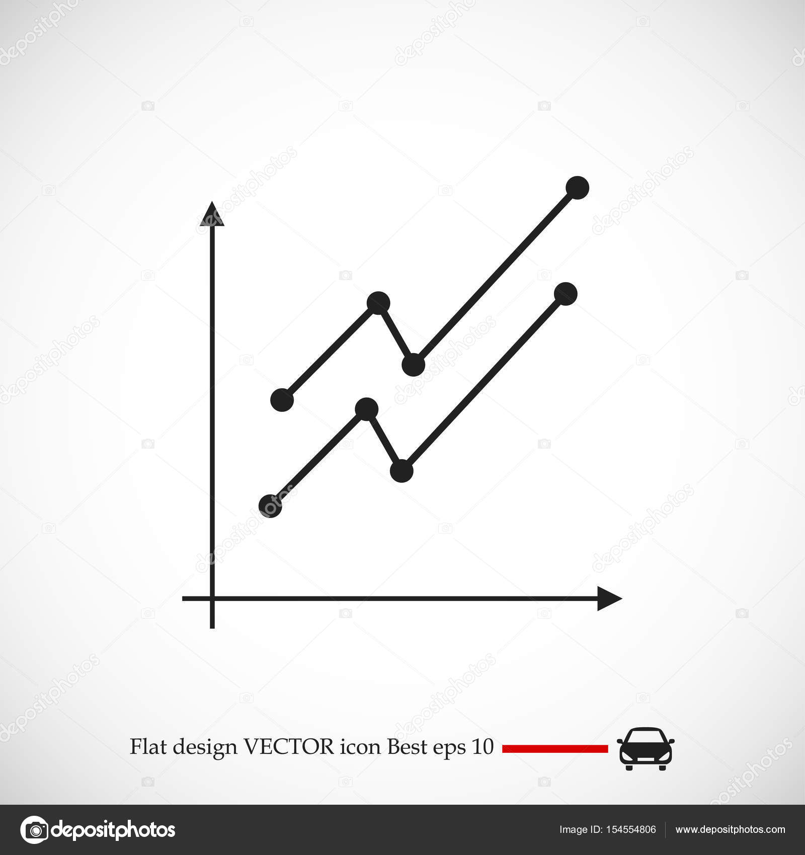 Chart sign icon Stock Vector Image by ©SimVA #154554806