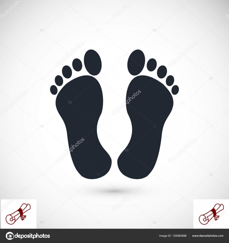 Simple feet icon Stock Vector Image by ©SimVA #155982686