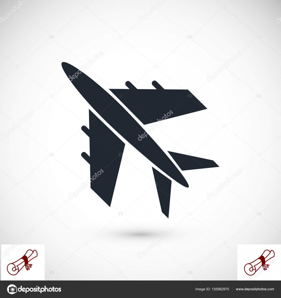 Plane sign icon Stock Vector by ©SimVA 155982970
