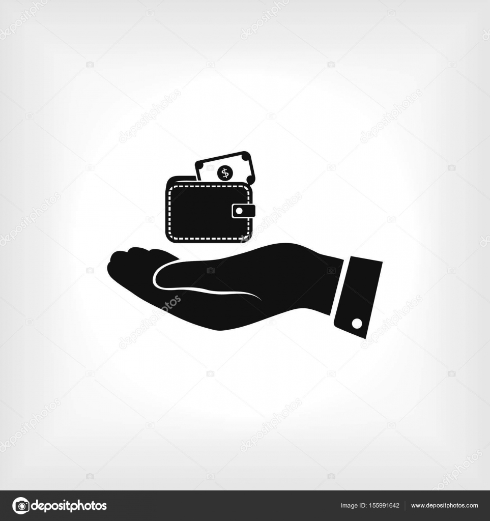 Wallet in hand icon Stock Vector by ©SimVA 155991642