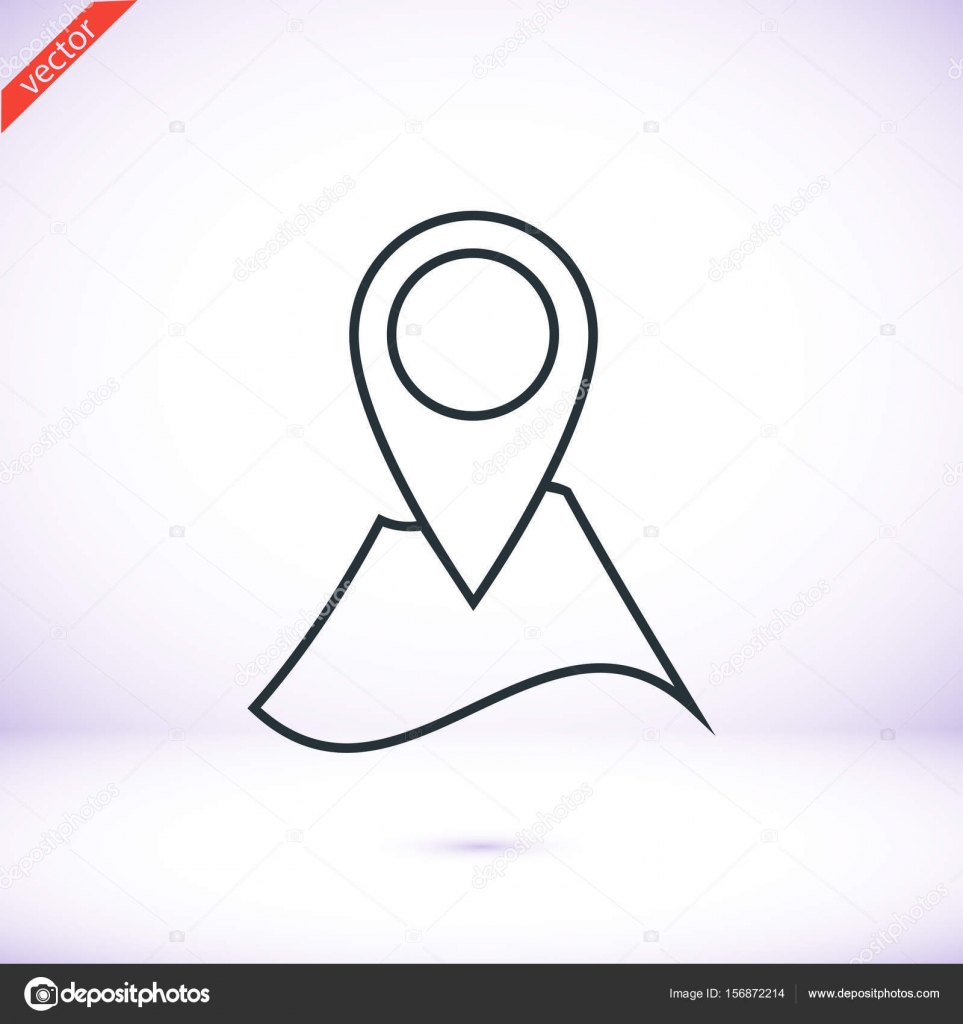 Map with pointer icon Stock Vector by ©SimVA 156872214