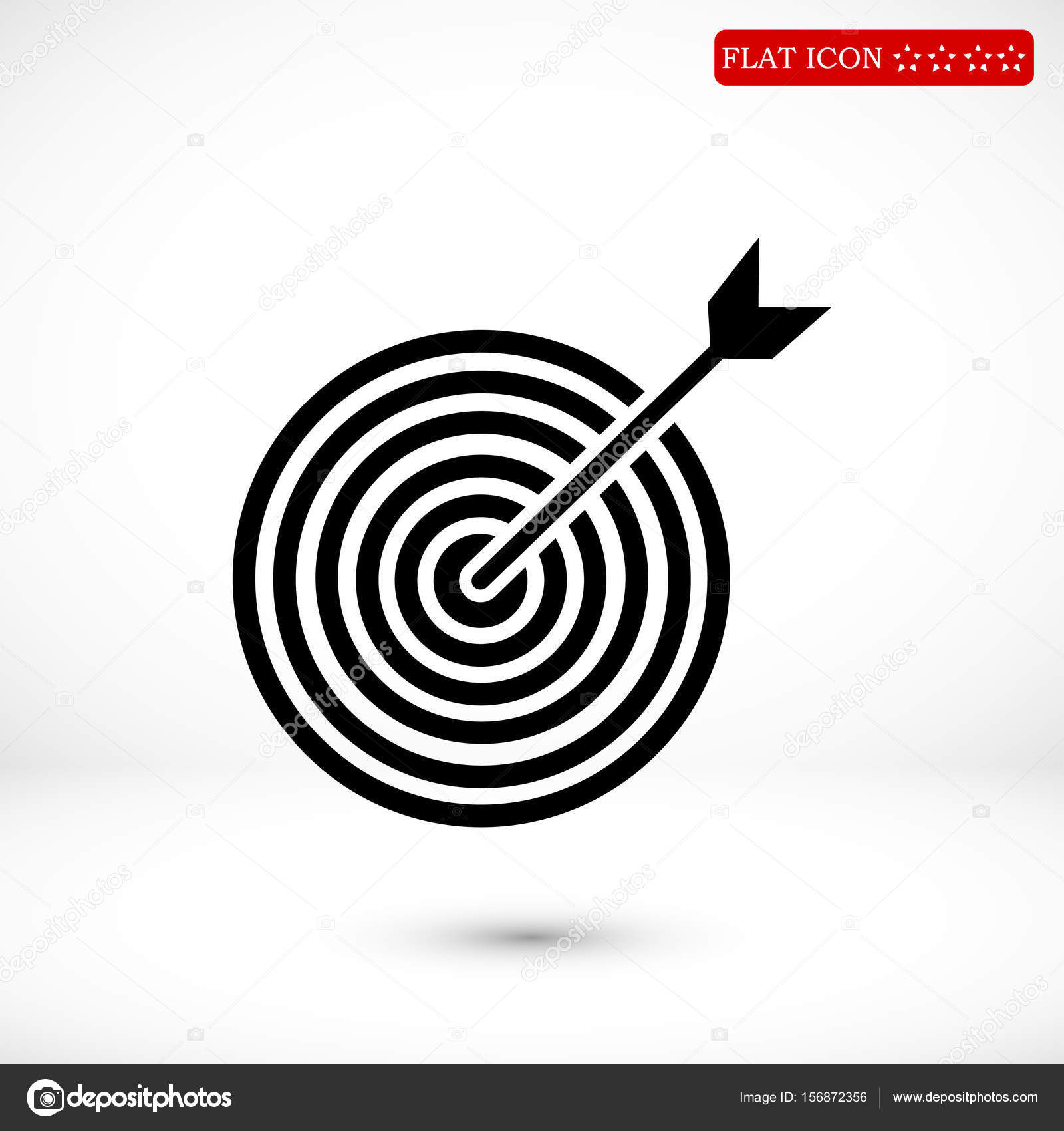 Flat target icon Stock Vector by ©SimVA 156872356