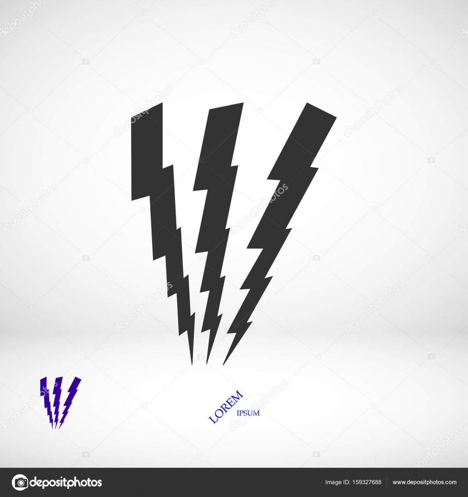 Lightning sign icon Stock Vector by ©SimVA 159327688
