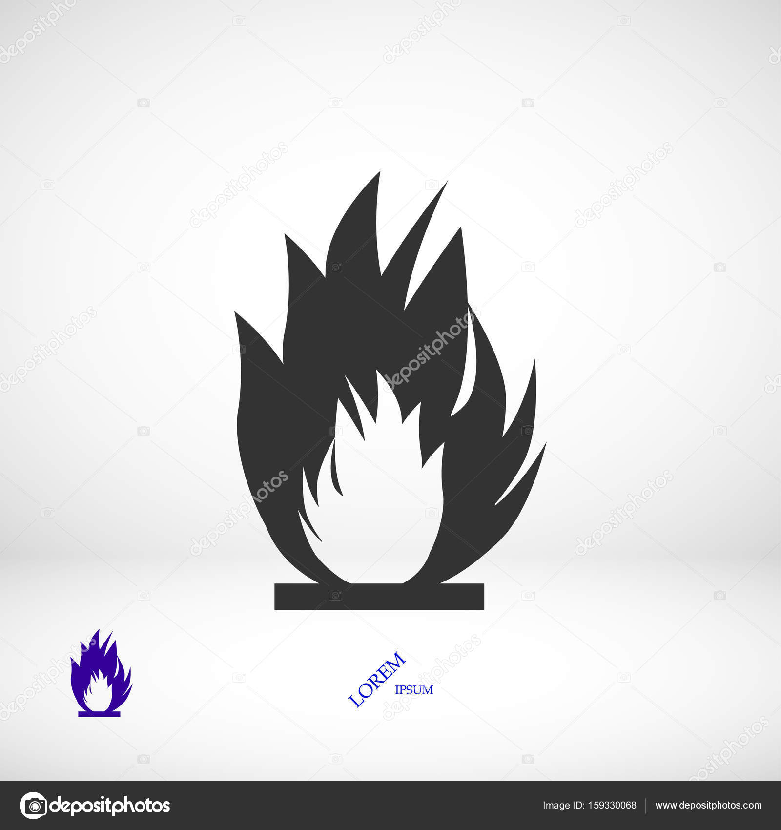 Fire sign icon Stock Vector Image by ©SimVA #159330068