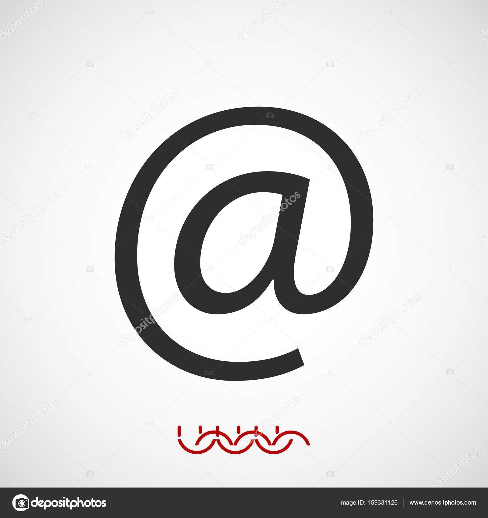 Icono signo de correo electrónico Vector de stock #159331126 de ©SimVA