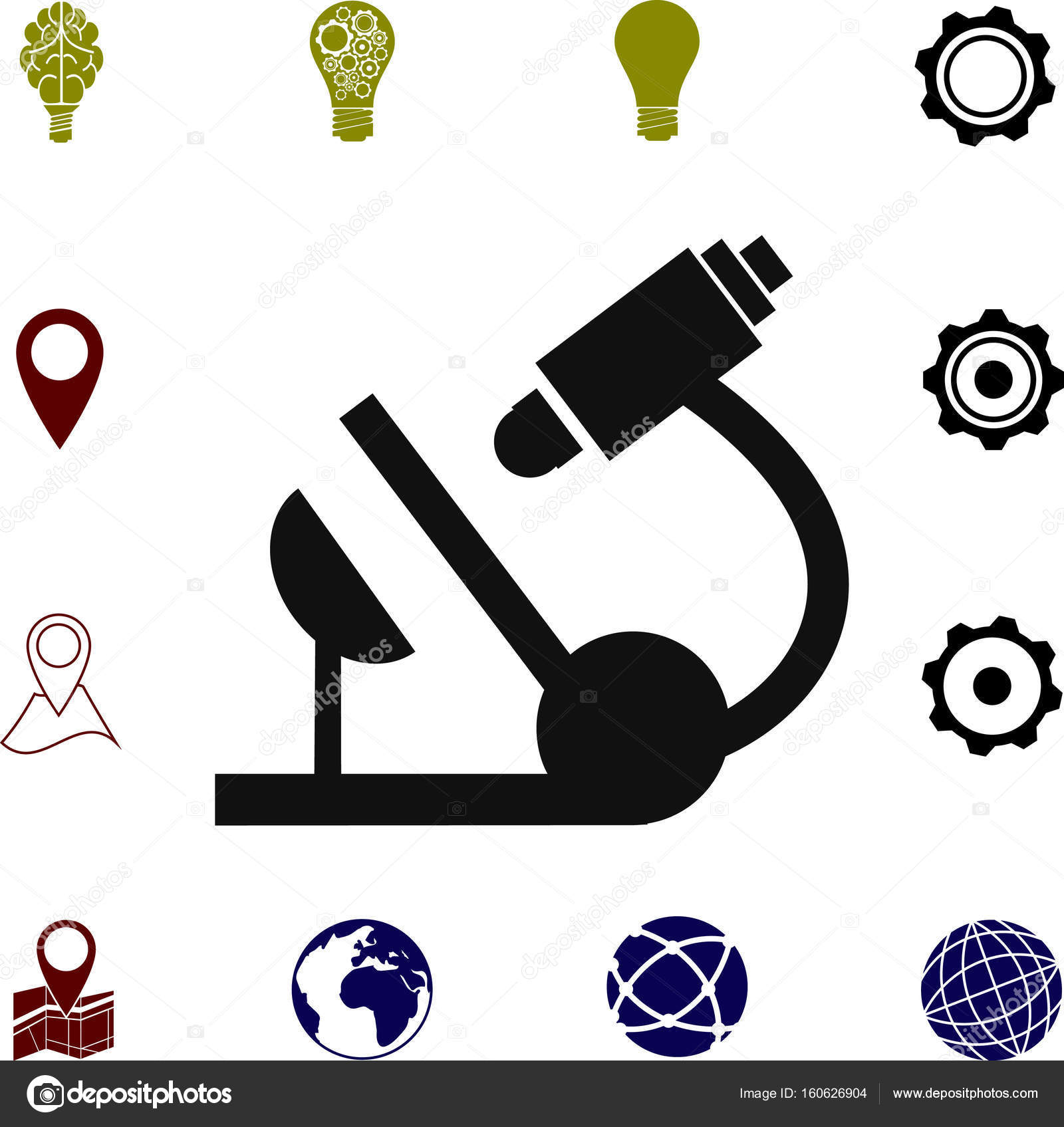 Microscope web icon Stock Vector by ©SimVA 160626904