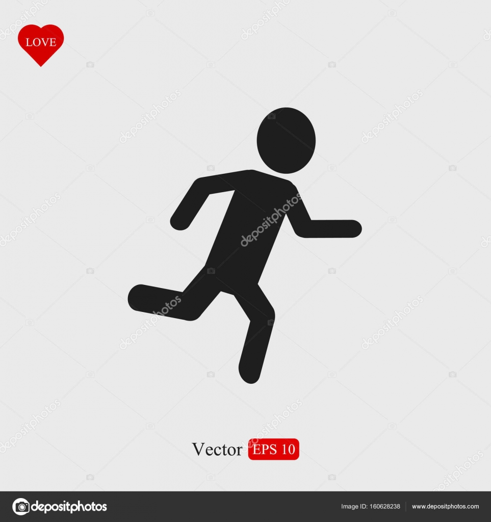 Running human icon — Stock Vector © SimVA #160628238