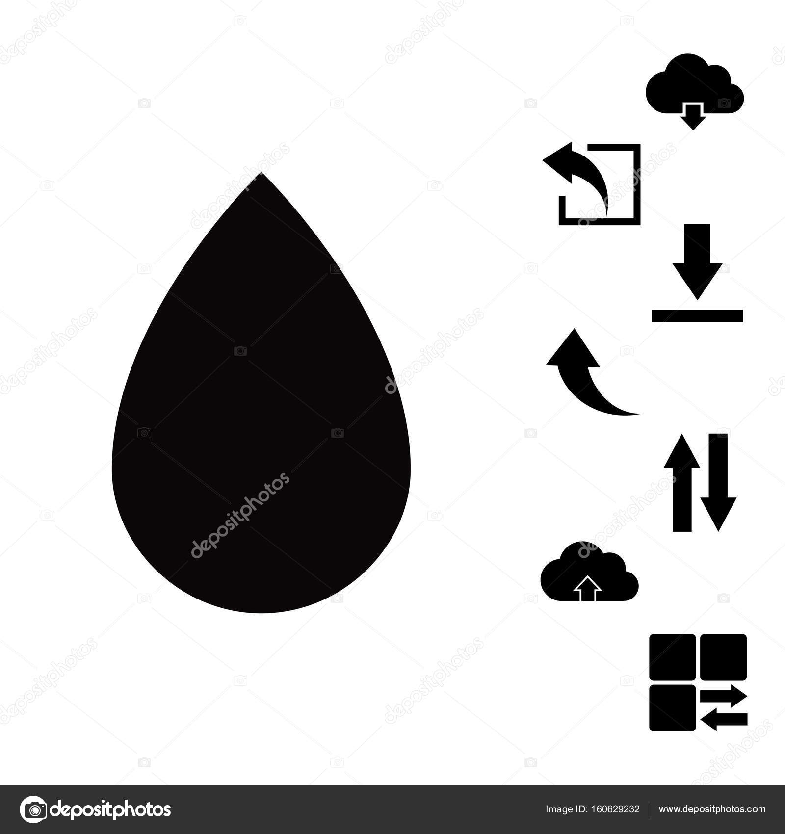 Icono de gota de agua Vector de stock #160629232 de ©SimVA