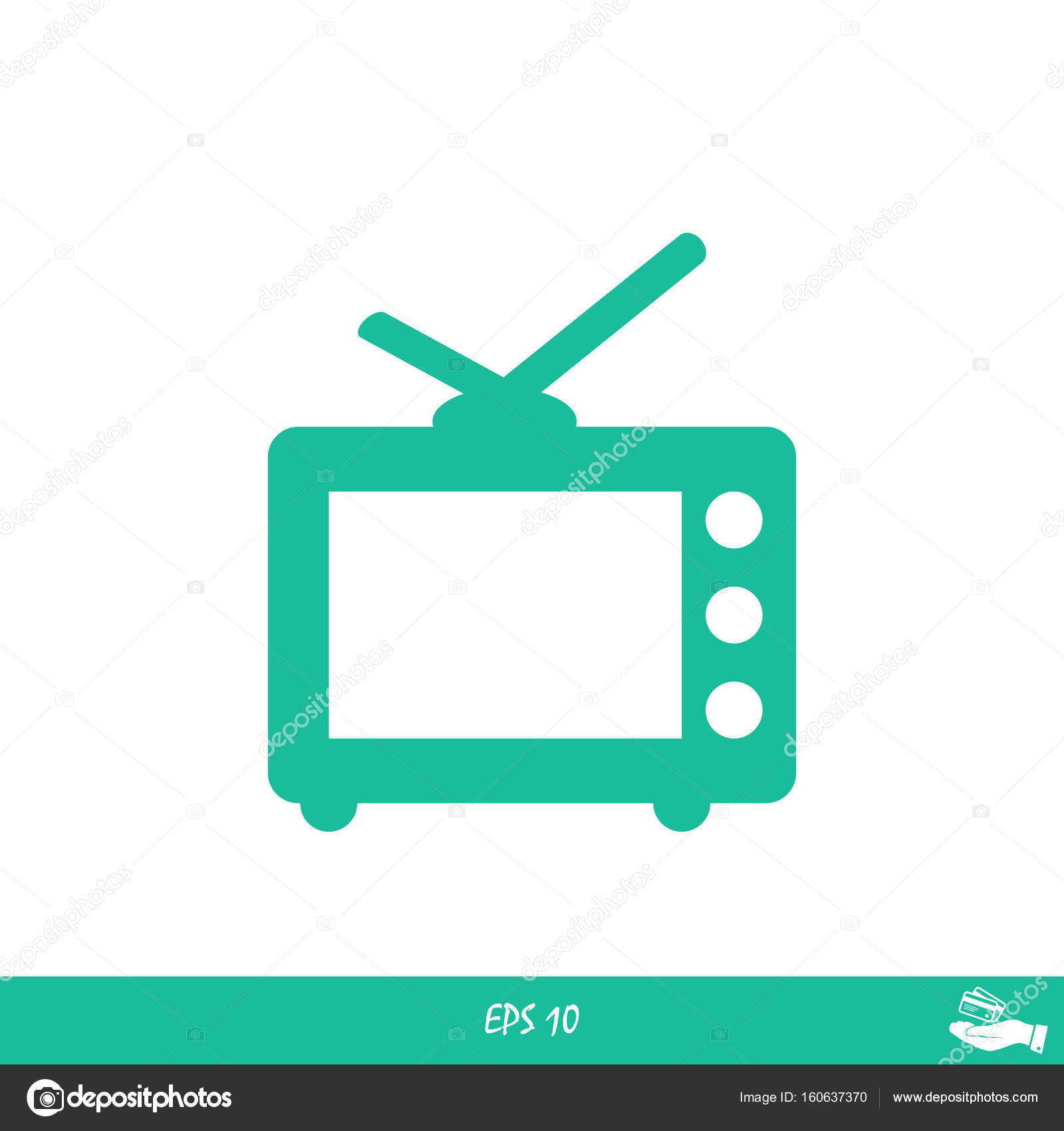 Old TV icon Stock Vector Image by ©SimVA #160637370