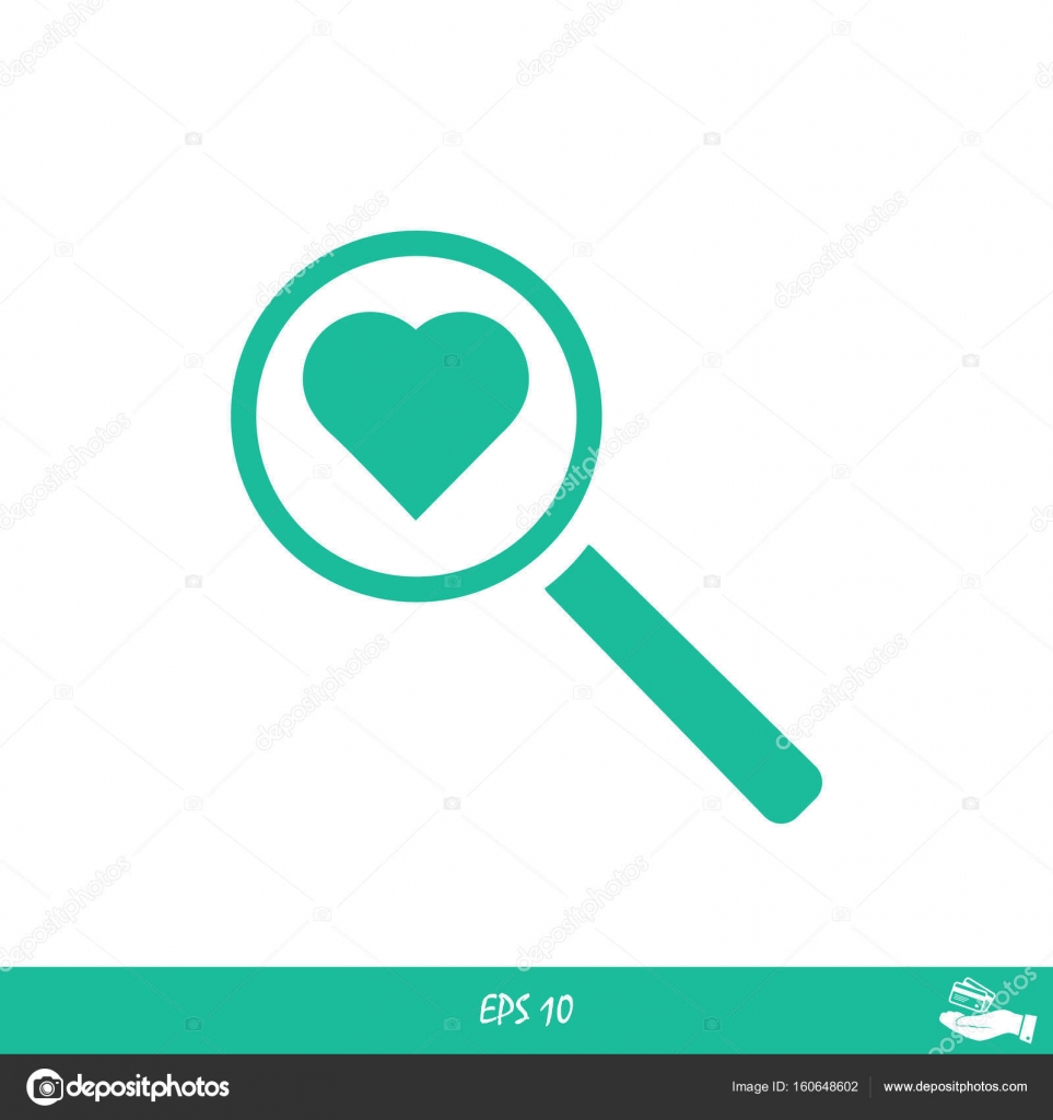 Heart search icon Stock Vector by ©SimVA 160648602