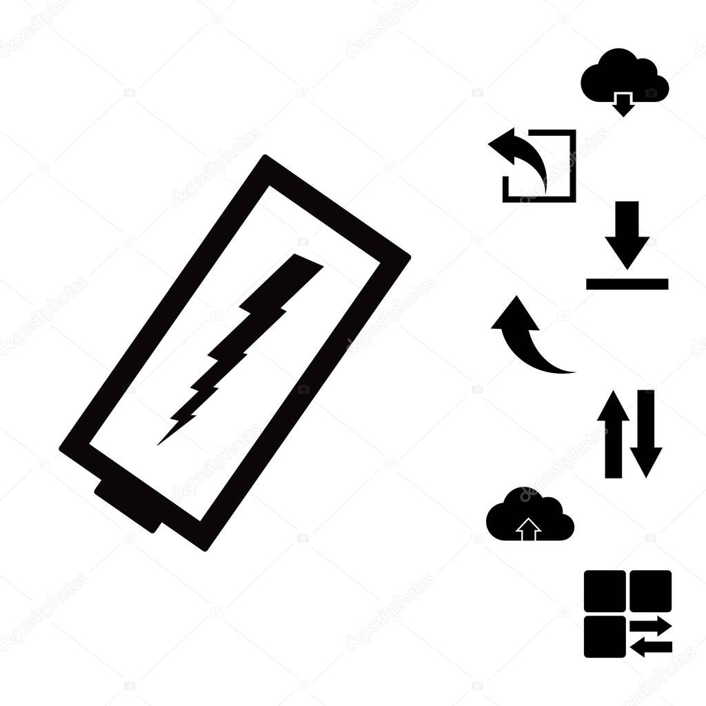 Discharged battery icon — Stock Vector © SimVA #160646542