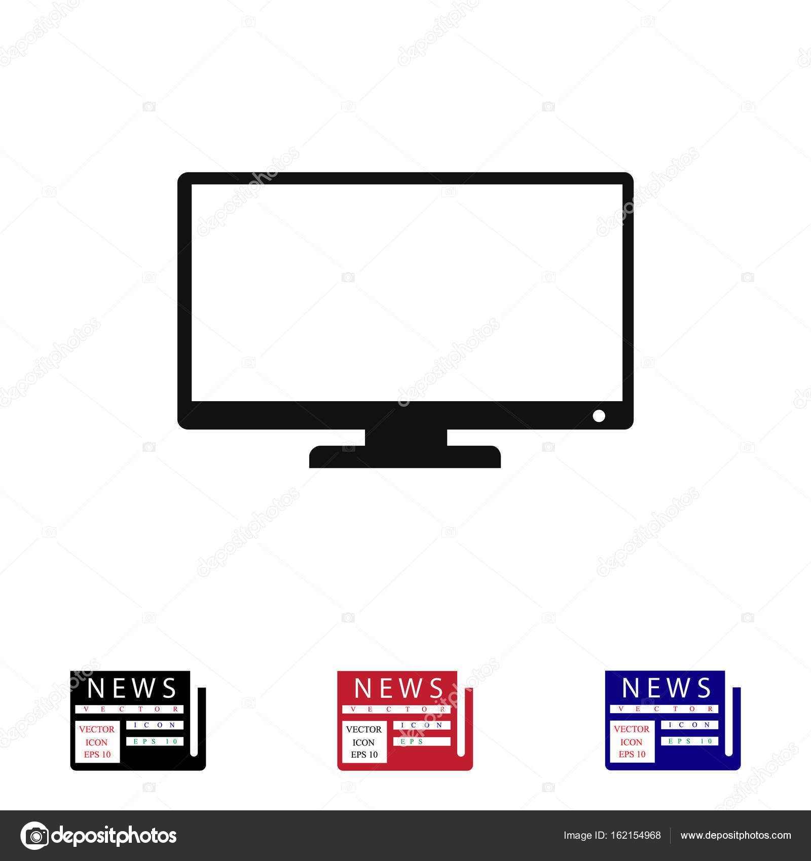 TV sign icon Stock Vector Image by ©SimVA #162154968