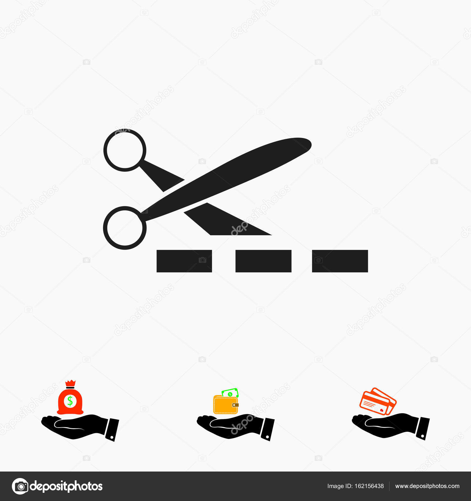 Scissors sign icon Stock Vector by ©SimVA 162156438