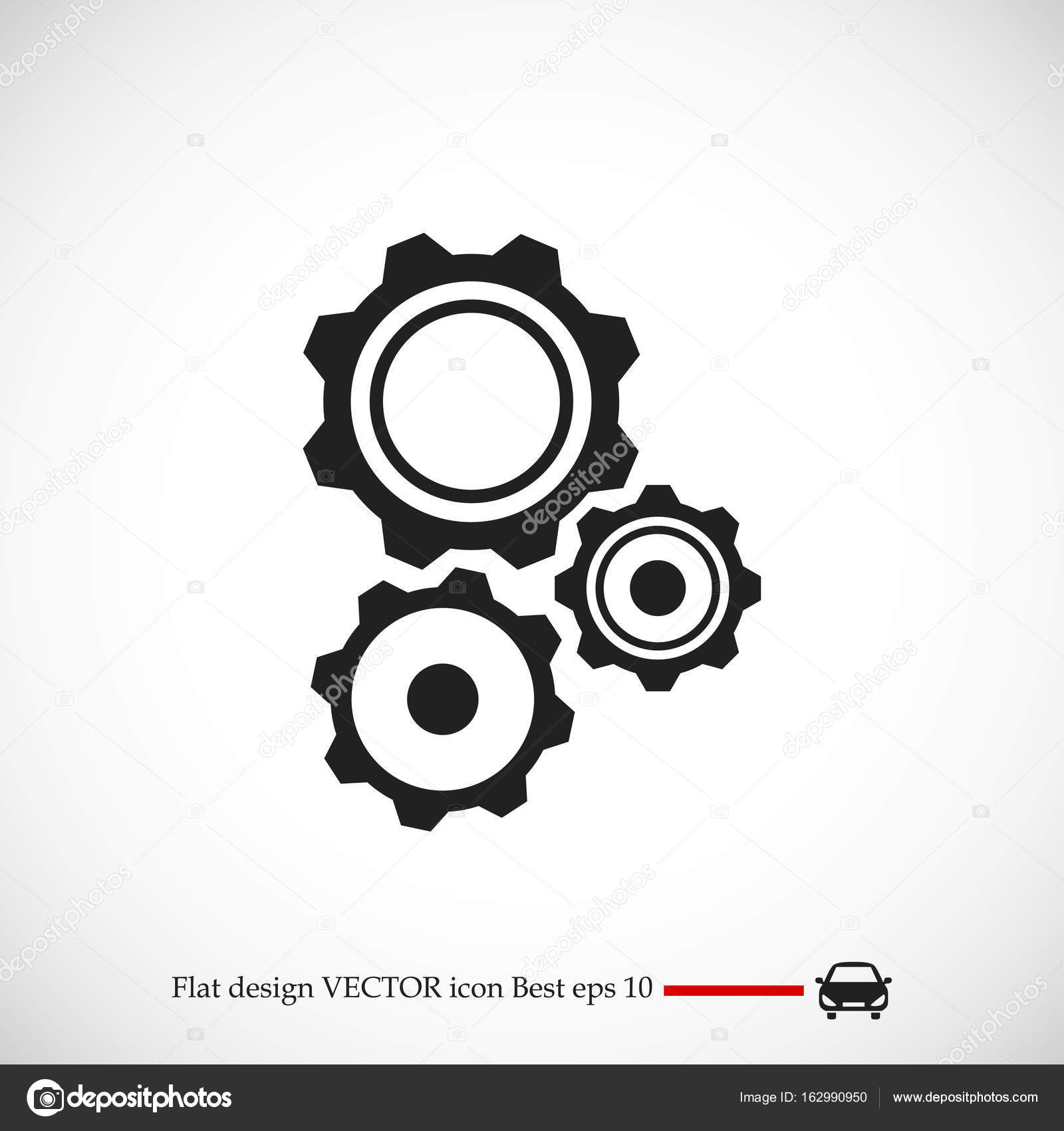Gear wheels icon Stock Vector by ©SimVA 162990950