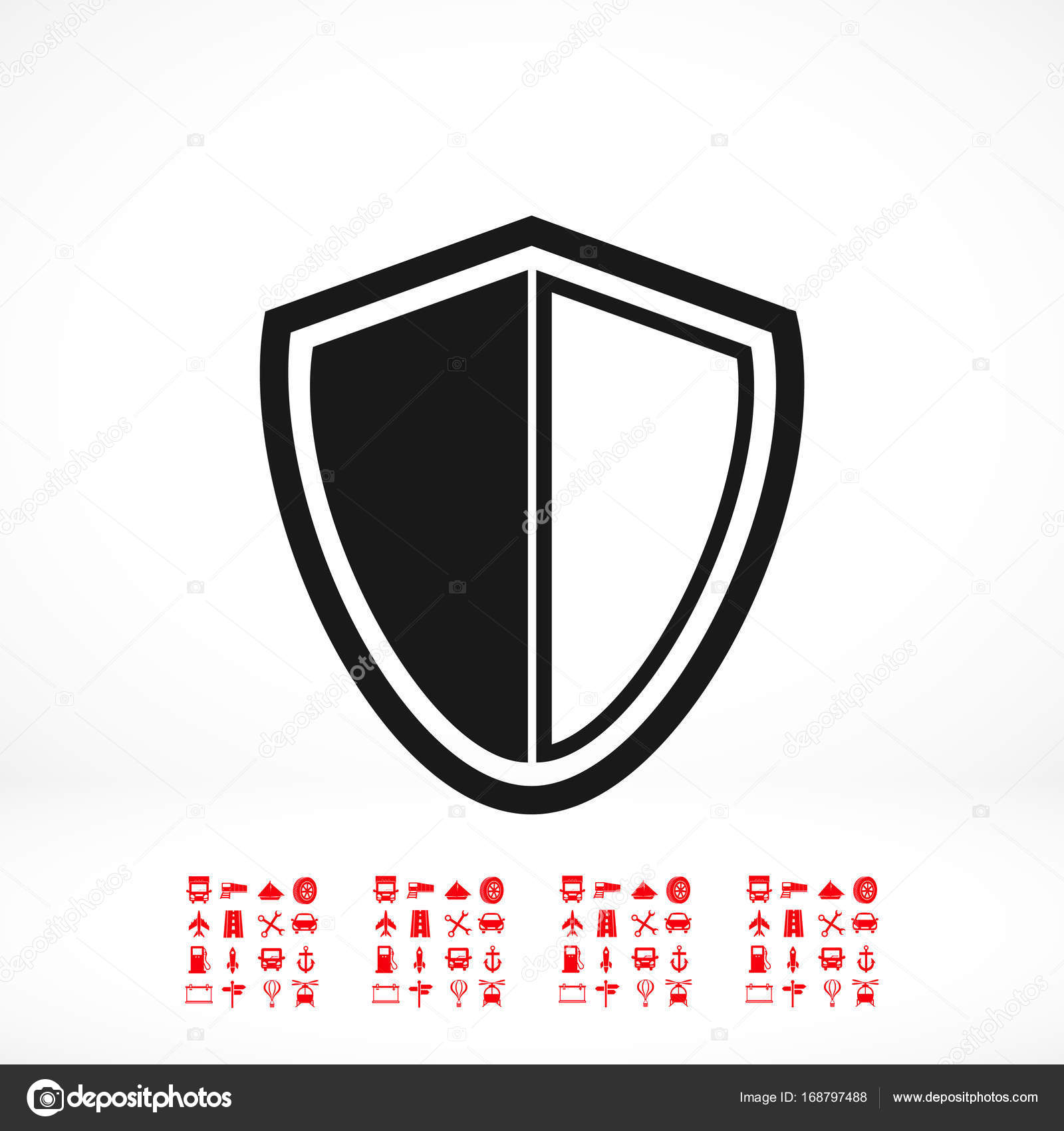 Shield sign icon Stock Vector Image by ©SimVA #168797488