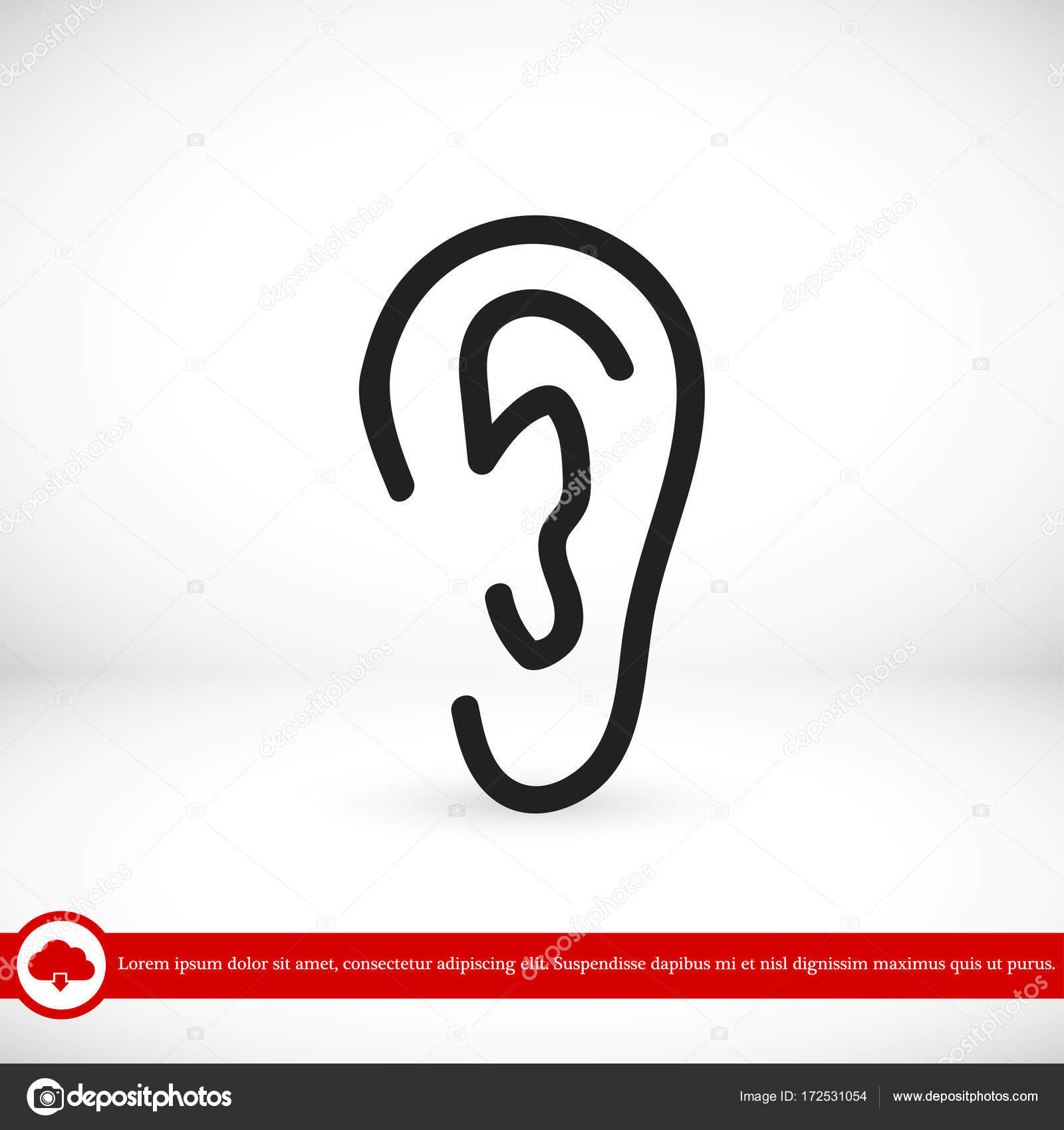Ear sign icon Stock Vector Image by ©SimVA #172531054