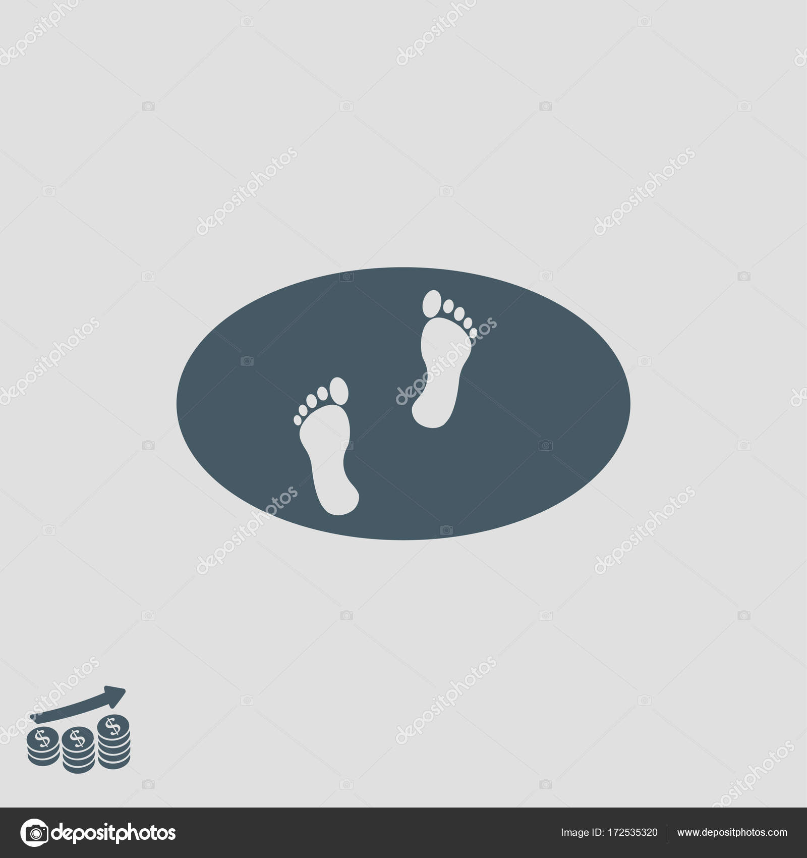 Footprint sign icon — Stock Vector © SimVA #172535320