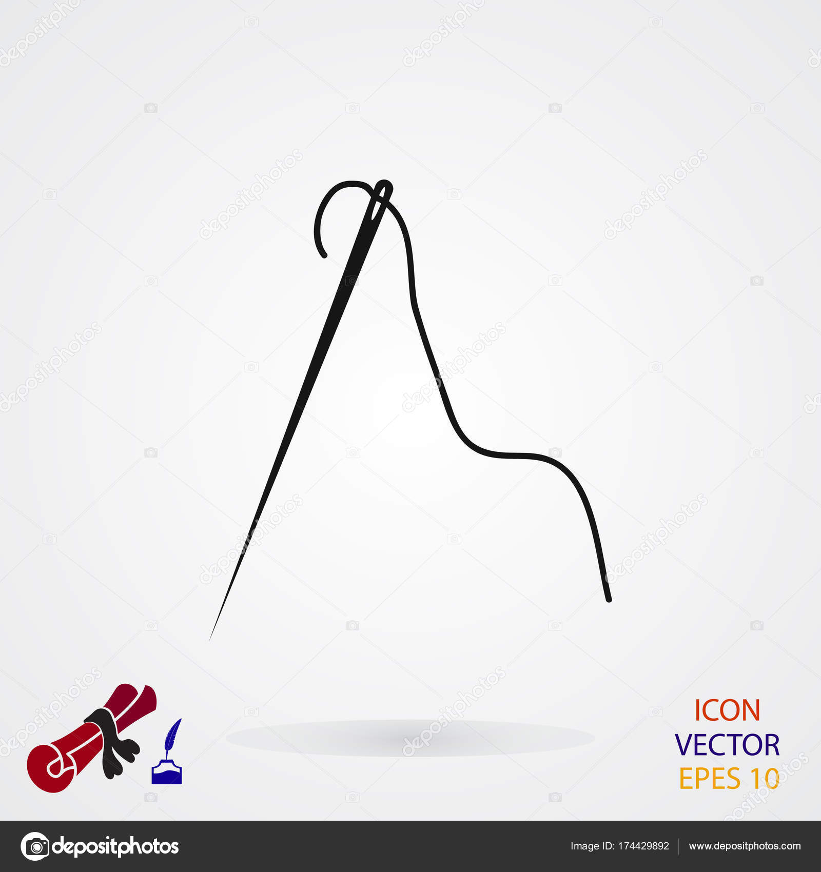 Needle sign icon Stock Vector Image by ©SimVA #174429892