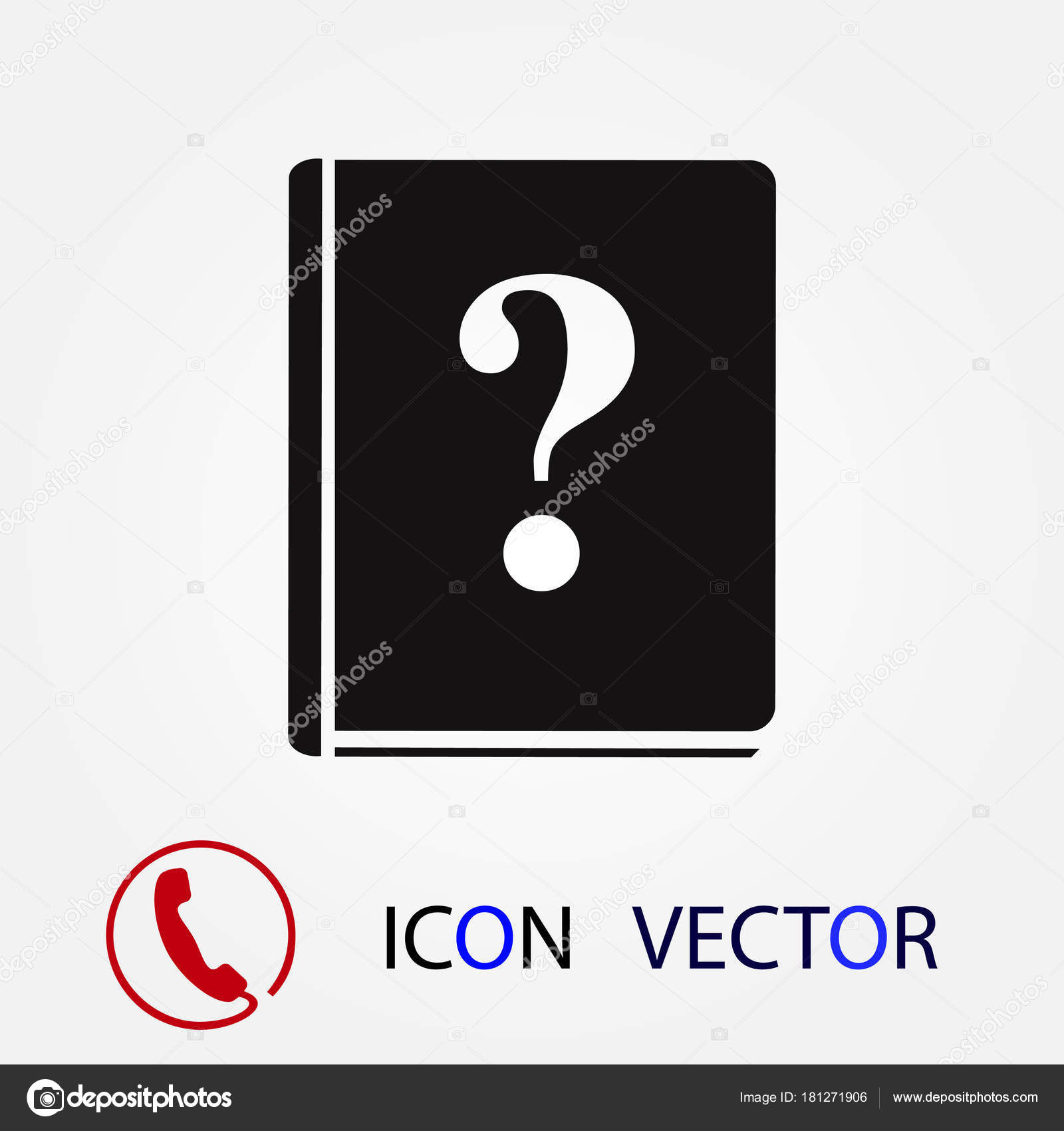 Book Question Mark Icon Vector Best Flat Icon Eps Stock Vector Image by ...