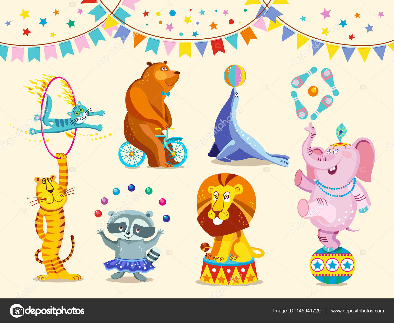 Cartoon Circus Tiger