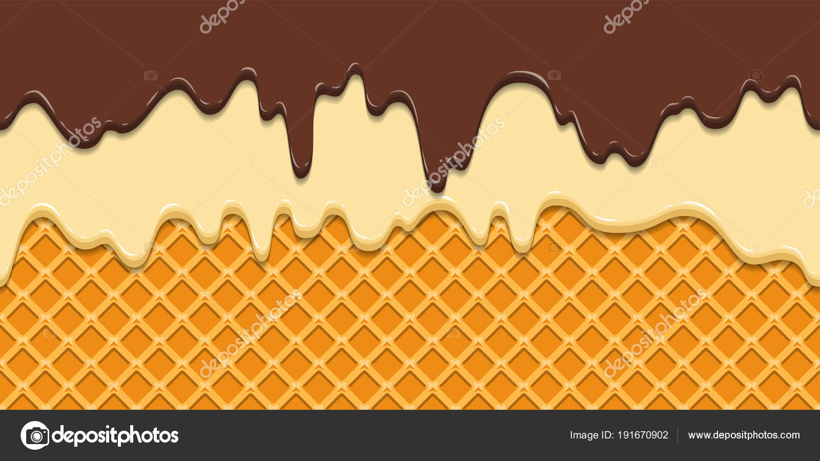 Waffle Cone Texture Vector