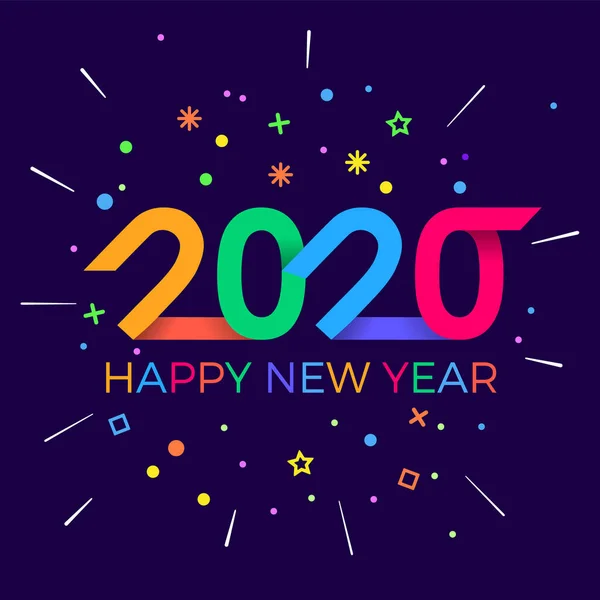 Happy new 2020 year imágenes de stock de arte vectorial | Depositphotos