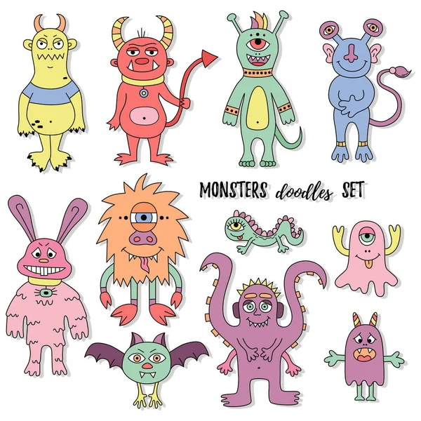 Childlike drawn monsters vector set Stock Vector Image by ©Olizabet ...