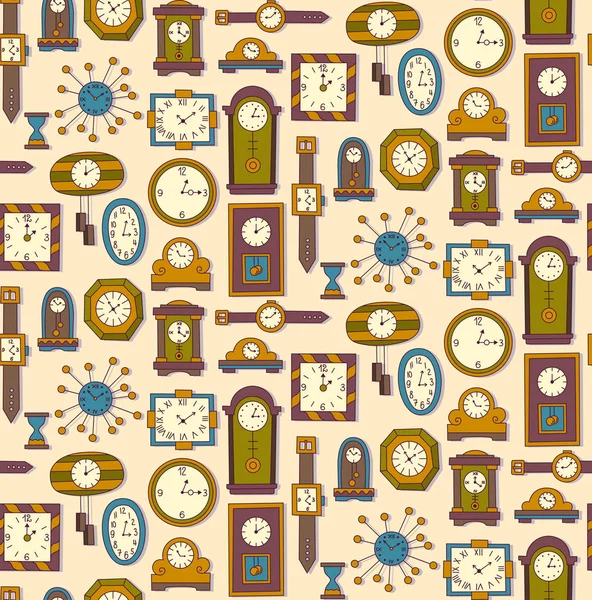 Different clocks pattern Vector Art Stock Images | Depositphotos