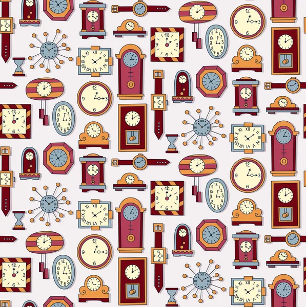 Different clocks pattern Vector Art Stock Images | Depositphotos