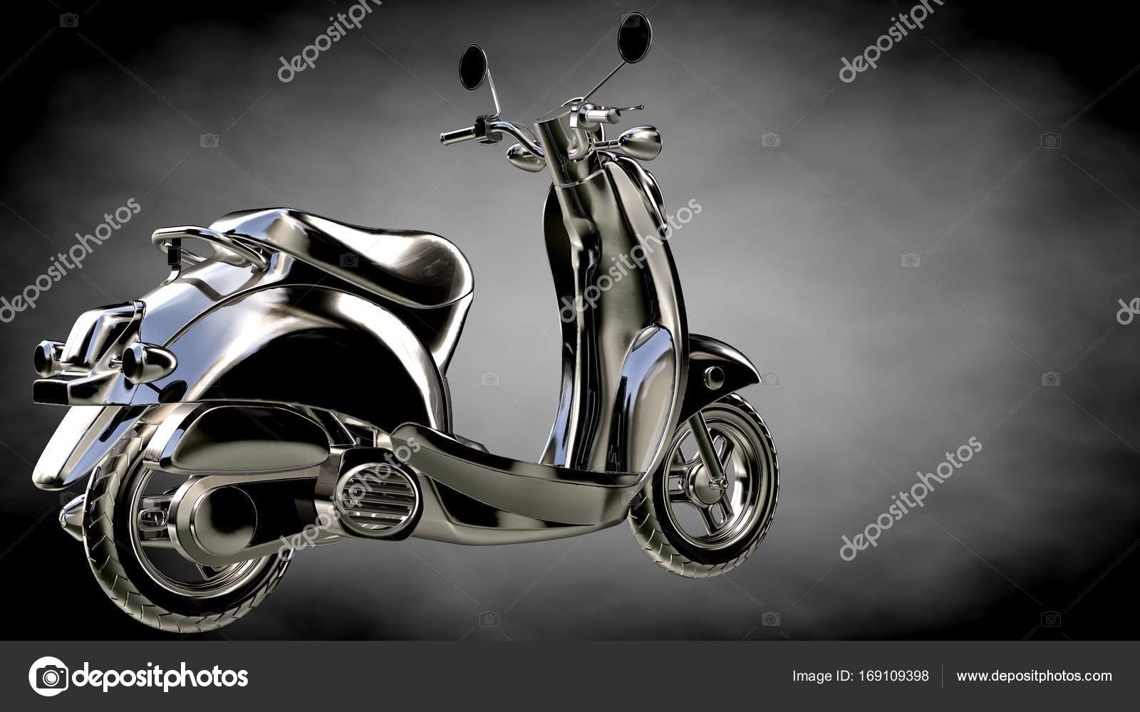 3d rendering of a metalic reflective motor on a dark background — Stock ...